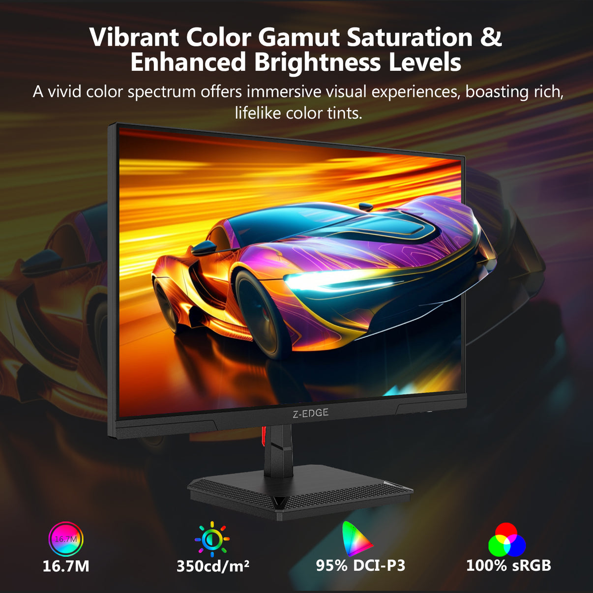 Z-EDGE G27IS 27" 320Hz 2K IPS Gaming Monitor, QHD 2560x1440, 16.7M Dis