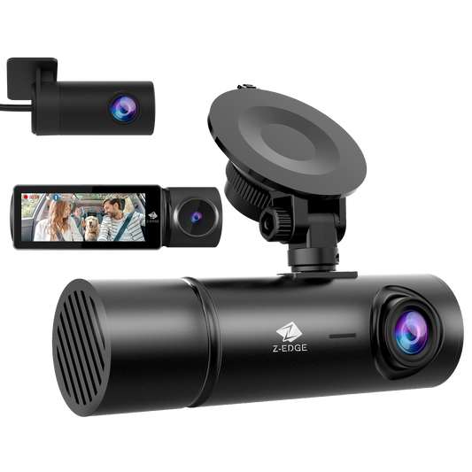 Z-Edge Dual Dash Cam Front and Rear Full HD 1080P 155° Wide Angle – Z-EDGE