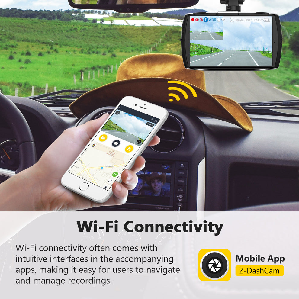 Z-EDGE T4 4-Inch Touchscreen Dual Dash Cam Full HD 1920x1080 Come With ...