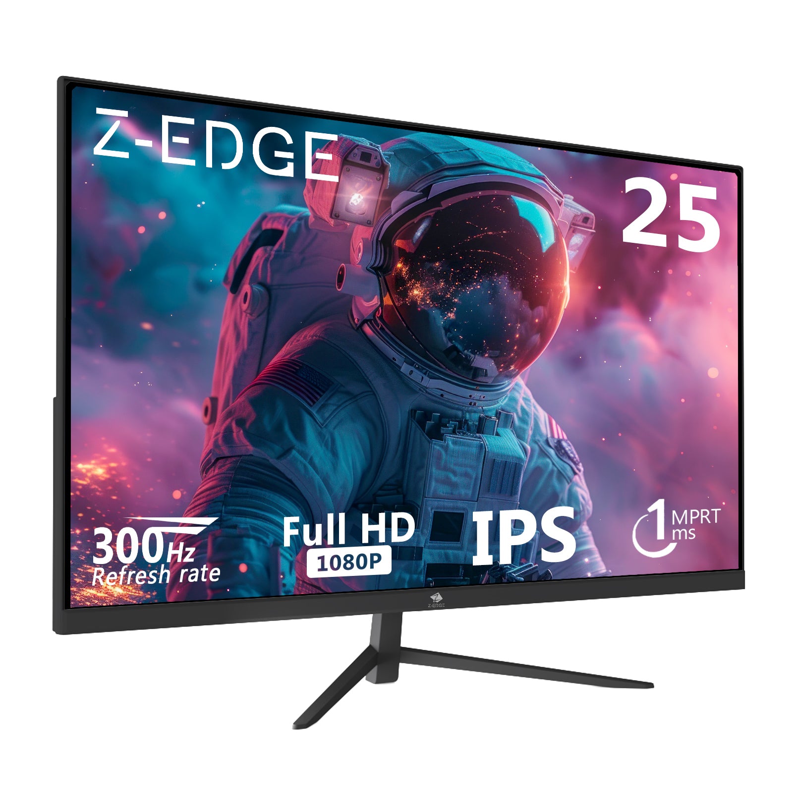 Z-EDGE 25" 300Hz IPS Gaming Monitor, FHD 1920x1080, Flat Panel Gaming
