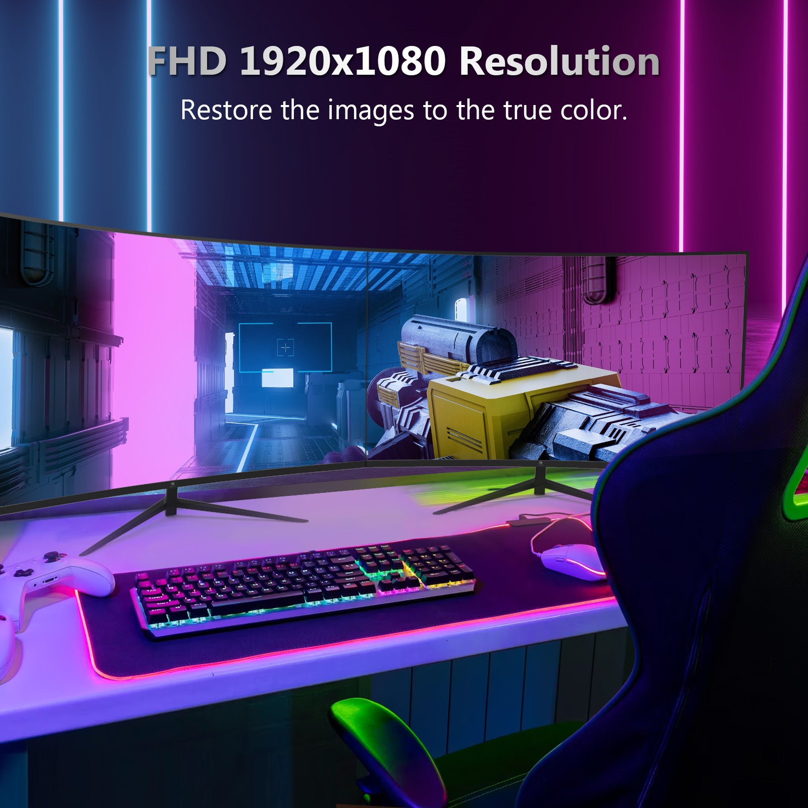 Z-EDGE UG27P 27" Curved Gaming Monitor 240Hz 1ms 1920x1080 16:9 ...