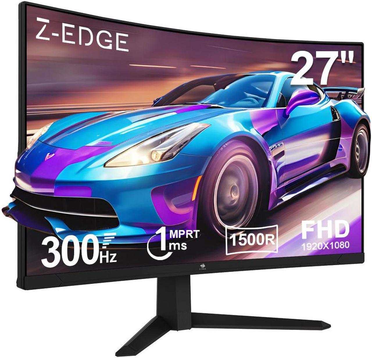 Z-EDGE 27" 1080P Full HD 300Hz 1 ms Curved Gaming Monitor, HDMI x 2 ...