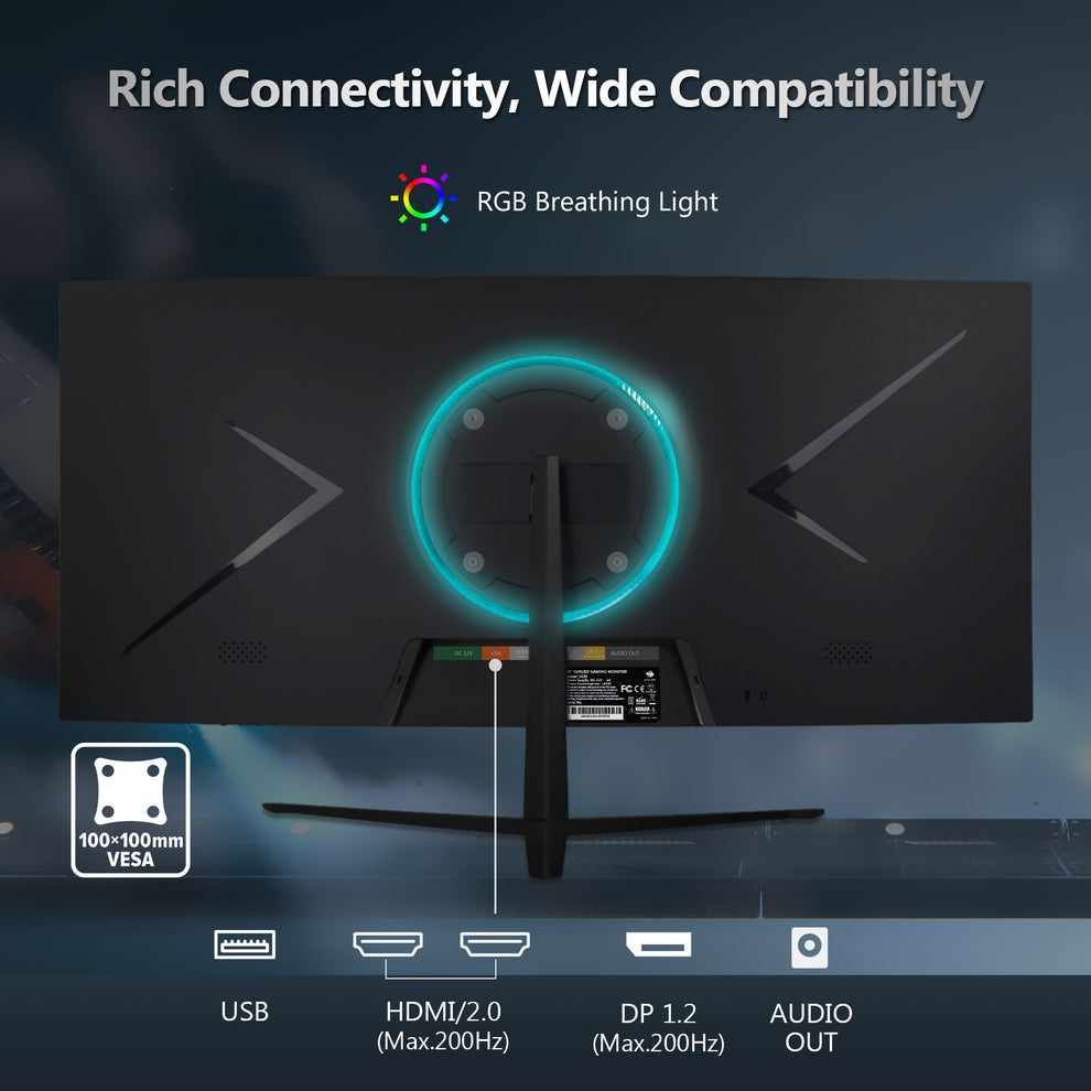 Z-EDGE UG30 Curved Gaming Monitor 30" 200Hz 1ms 21:9 WFHD