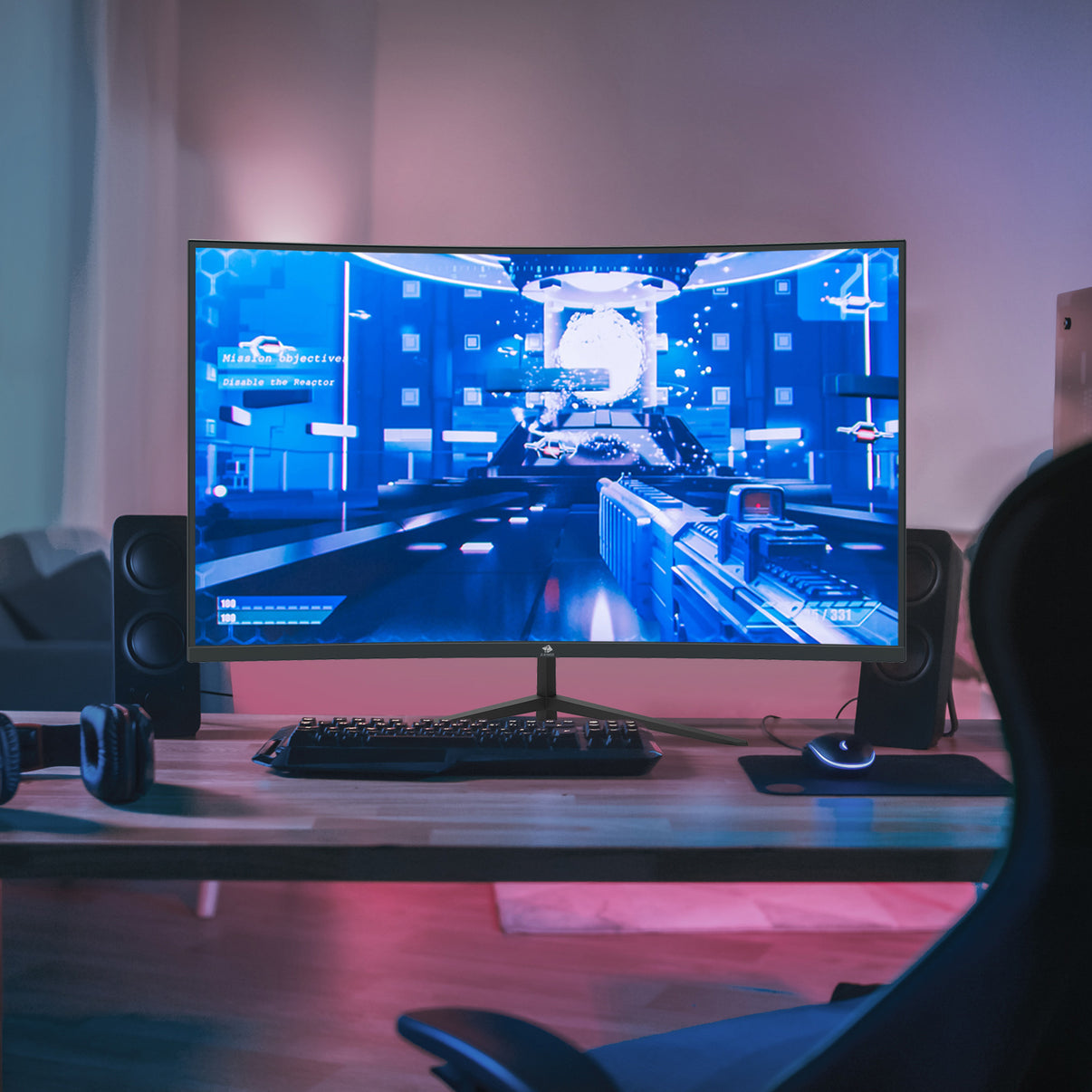 Z-EDGE UG32 32" 2K Curved Gaming Monitor 165Hz 1ms 1500R Curved Monitor QHD