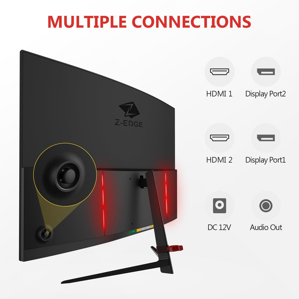 Z-EDGE UG27P 27" Curved Gaming Monitor 240Hz 1ms 1920x1080 16:9 ...